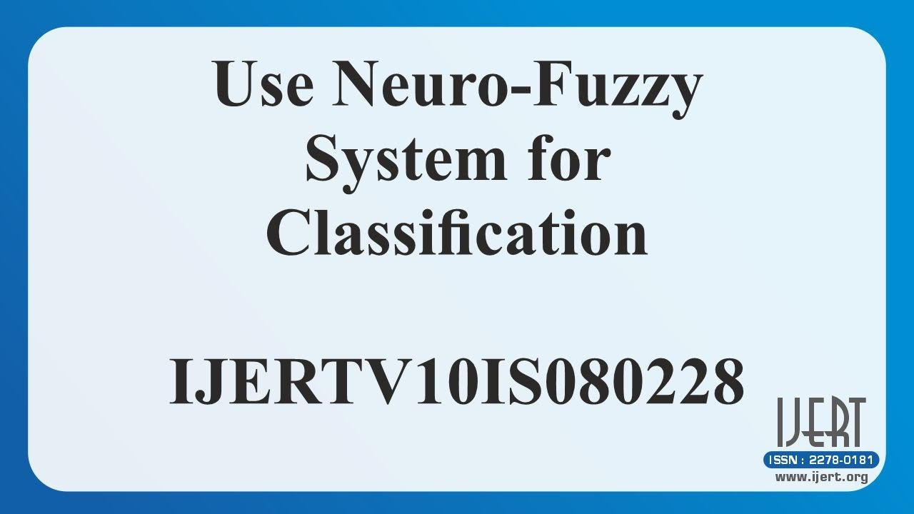 Use Neuro Fuzzy System For Classification Youtube