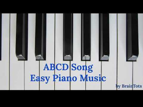 ABCD Song - Easy Piano Music for Kids | BrainTots - YouTube