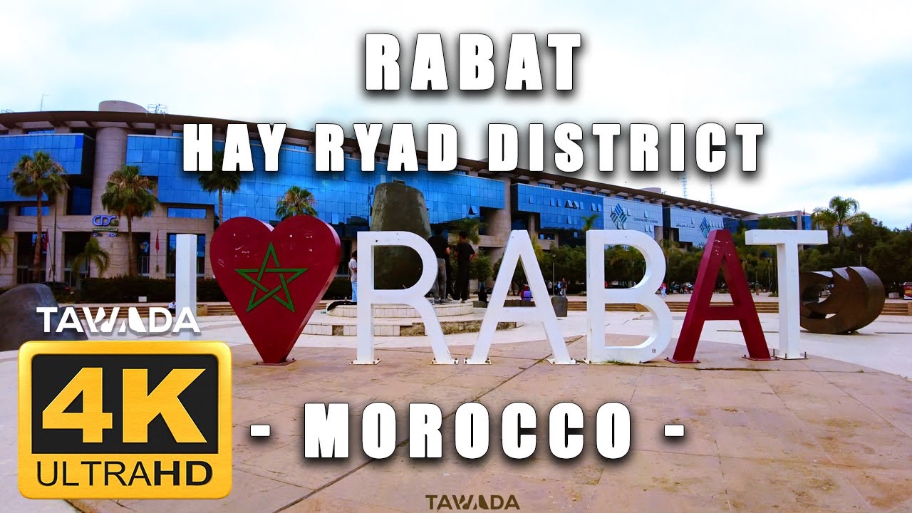 Rabat - Hay Ryad district 4K UHD walking tour - YouTube