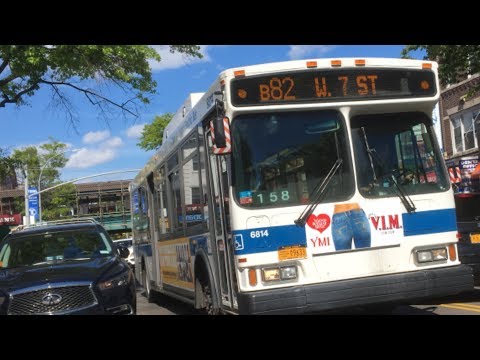[MTA]: W. 7th Street Bound 2004 Orion VII Old Gen Hybrid [#6814] B82 ...
