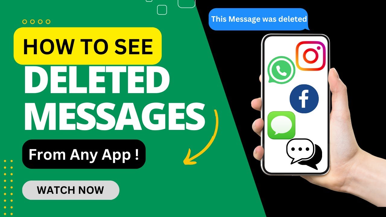 How To See/Recover DELETED Messages from Any Messaging App ! No app ...