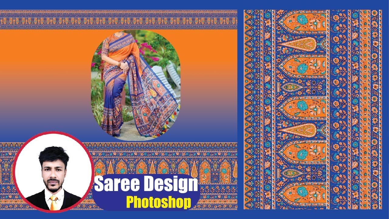 Saree Design Photoshop - YouTube