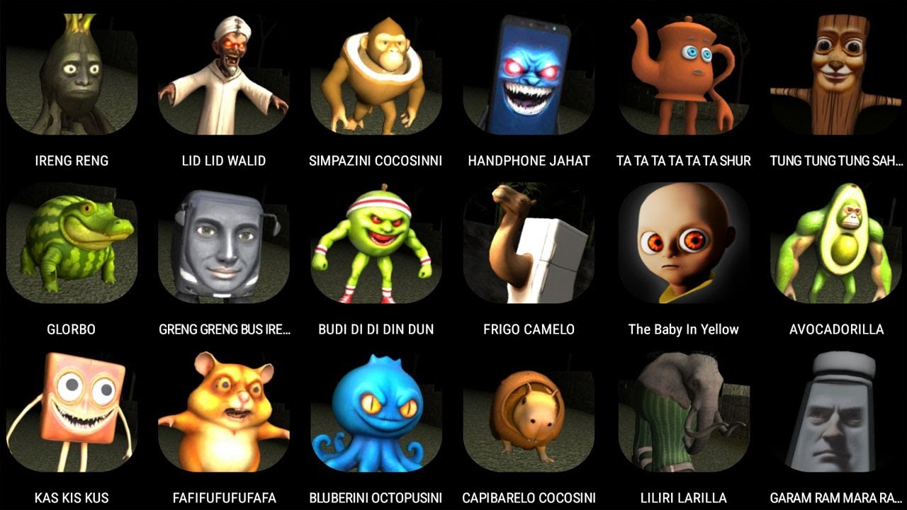 ผีตุงตุง Tung Tung Tung Sahur New Anomali 2,IRENG RENG,LID LID WALID ...