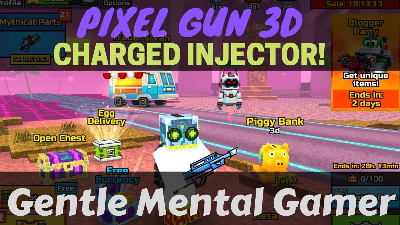 Pixel Gun 3D - USING THE TURBO PISTOLS AND CHARGED INJECTOR - YouTube