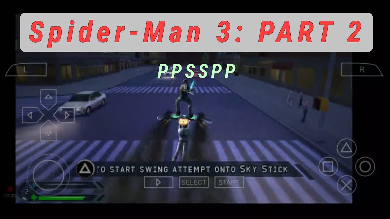 Spider Man 3 Psp Version Walkthrough Part 2 With Ppsspp Emulator