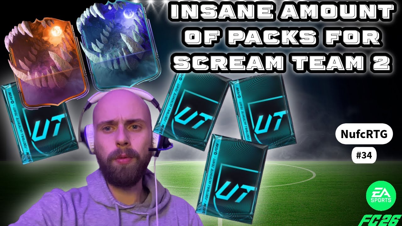 INSANE AMOUNT OF PACKS FOR SCREAM TEAM 2 FC 26 ULTIMATE TEAM PACK ...