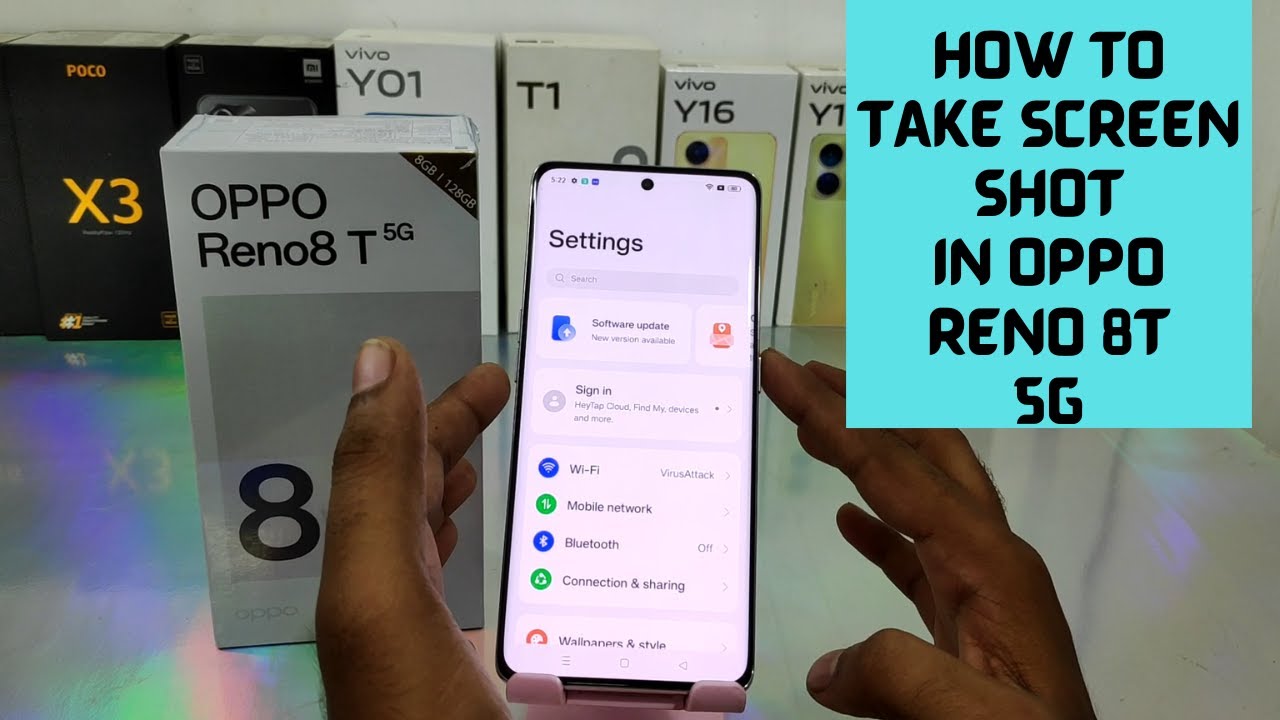 How to Take Screen shot in OPPO Reno 8T 5G| How to take a screenshot on ...