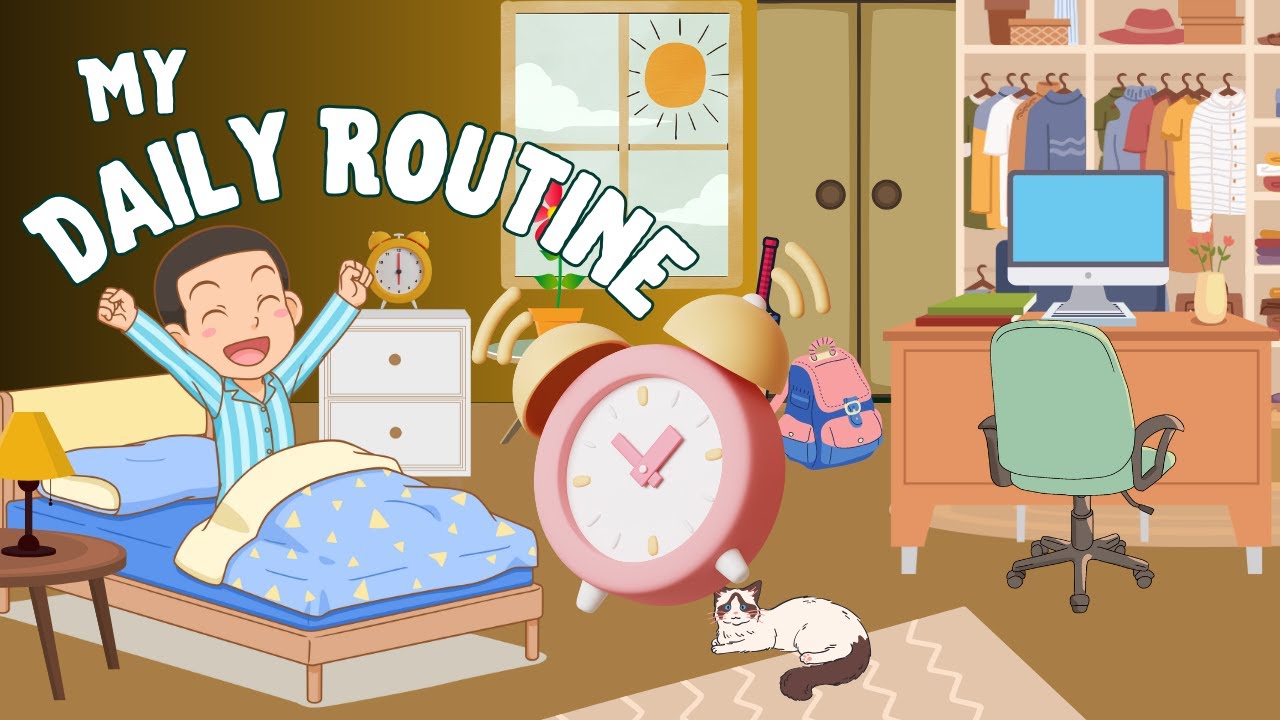 My Daily Routine 🌞 Learn English for Kids - Educational Videos 📚🎥🚀 ...