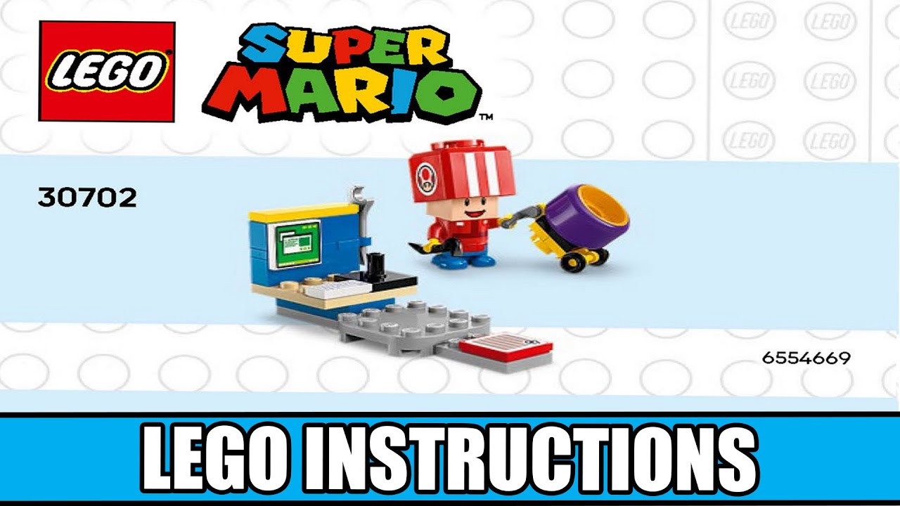 LEGO Toad Pit Crew Instructions - Super Mario - 30702 - Mario Kart ...