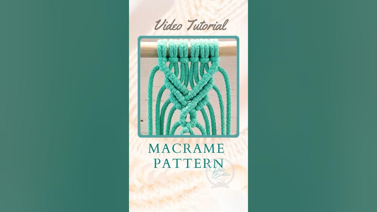 MACRAME PATTERN WITH SMALL DIAMOND No.7 #macrametutorial #macrameforbeginners - YouTube