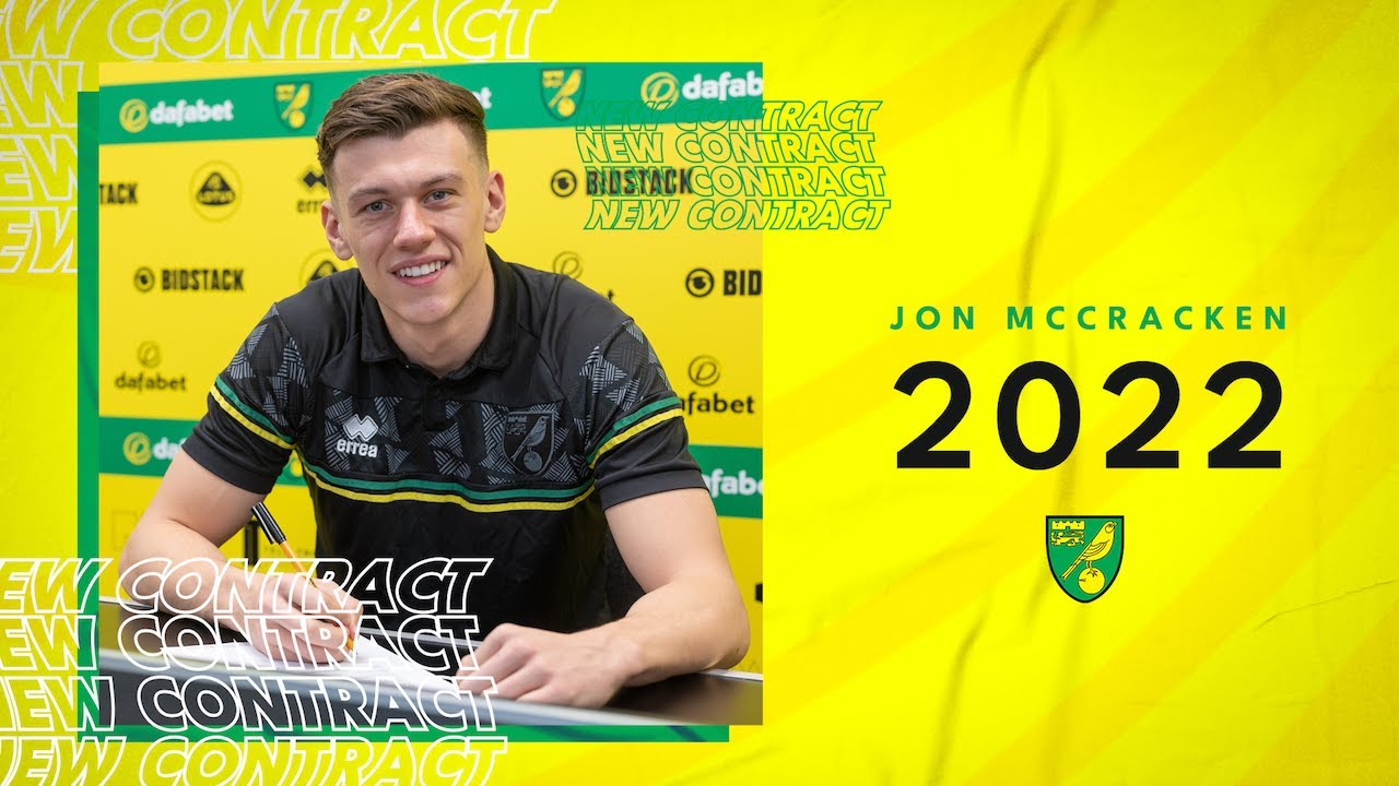 Jon McCracken signs a new contract at Norwich City until 2022 - YouTube