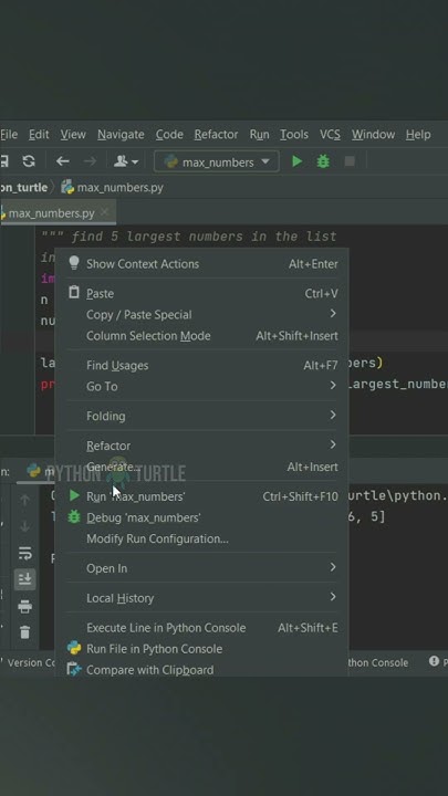 one-line code : Find top 5 largest numbers in the list | Python # ...