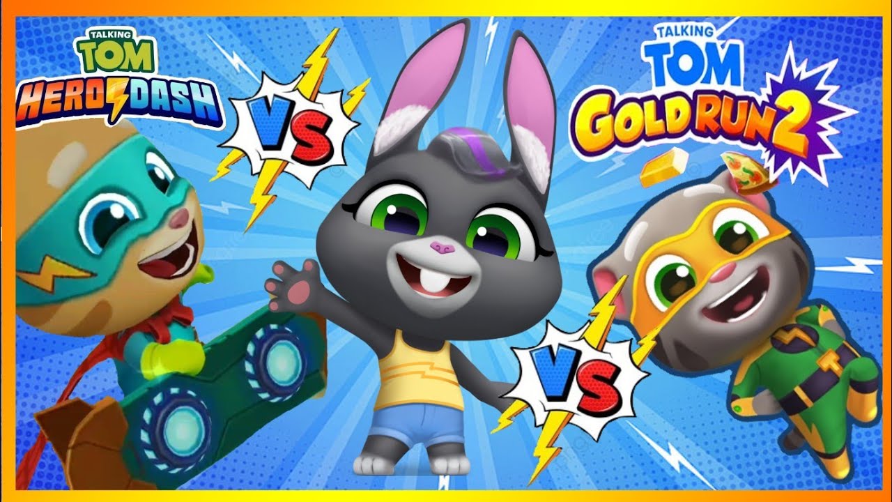 Battle Beka VS Super Tom VS Ginger 💥🔵🟣🔵 Talking Tom gold run 2 VS Hero ...