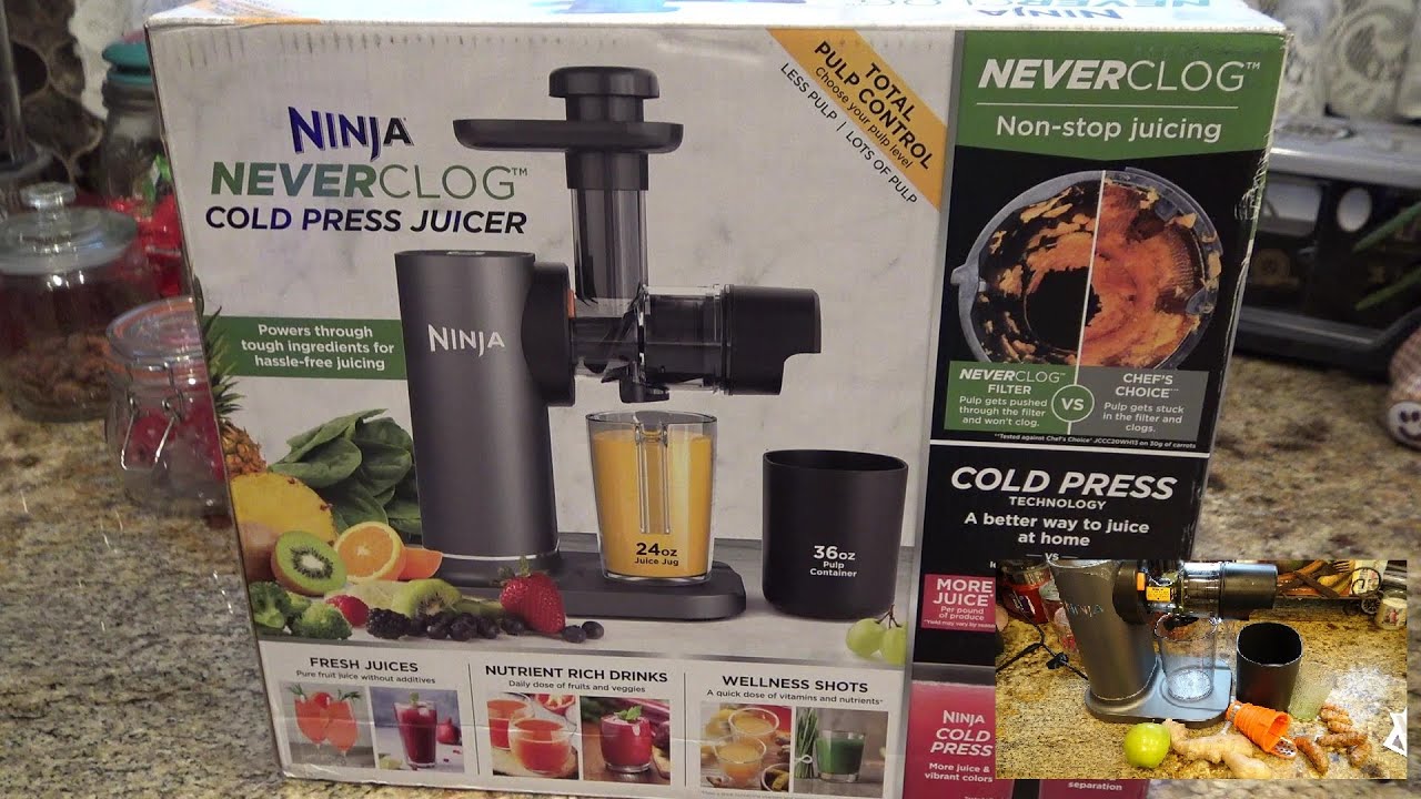 Ninja Never Clog Cold Press Juicer Review! Unboxing, Set Up & Making ...