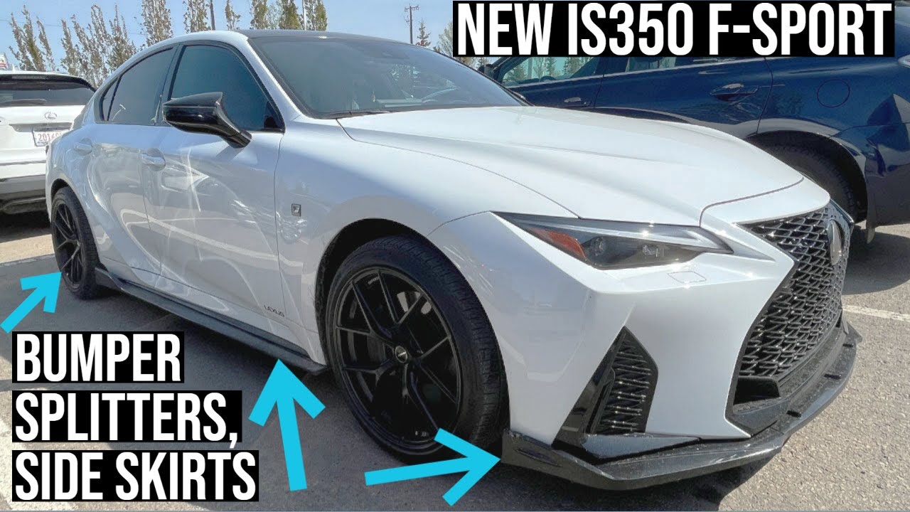 2023 LEXUS IS350 BODY SIDE SKIRTS, BUMPERS SPLITTER AND WHEELS - YouTube