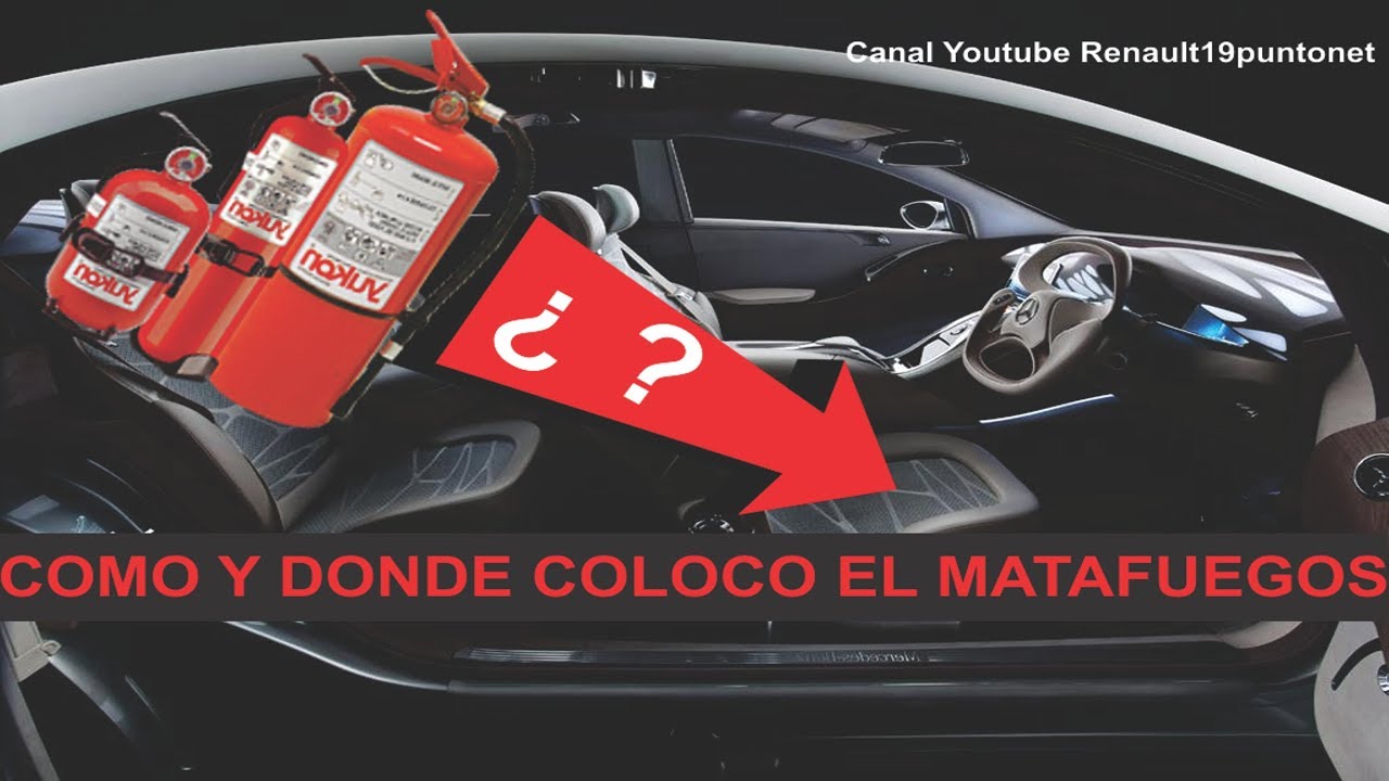 Donde poner el matafuegos en el auto. Como colocar el soporte del ...