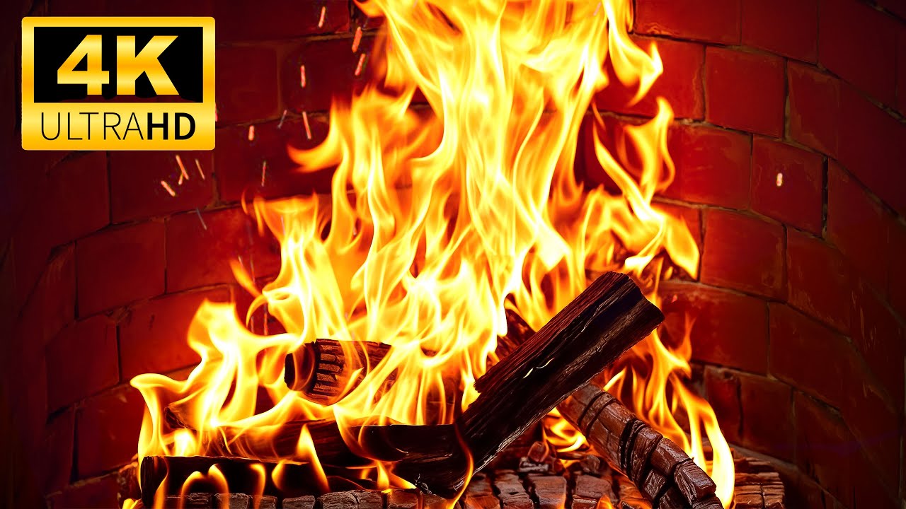 🔥 4K Fireplace with Gentle, Soothing Crackling Fire Sounds for Relaxation and Comfort - YouTube