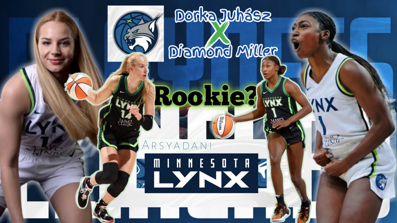 Dorka Juhász and Diamond Miller as the Minnesota Lynx's Talisman for a ...