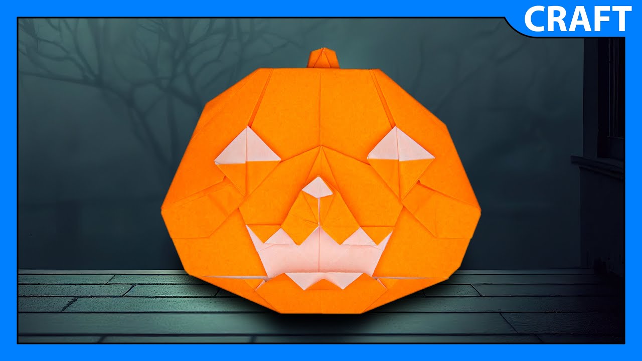 Origami Pumpkin | Jack-o-lantern | Halloween Decoration Ideas - YouTube