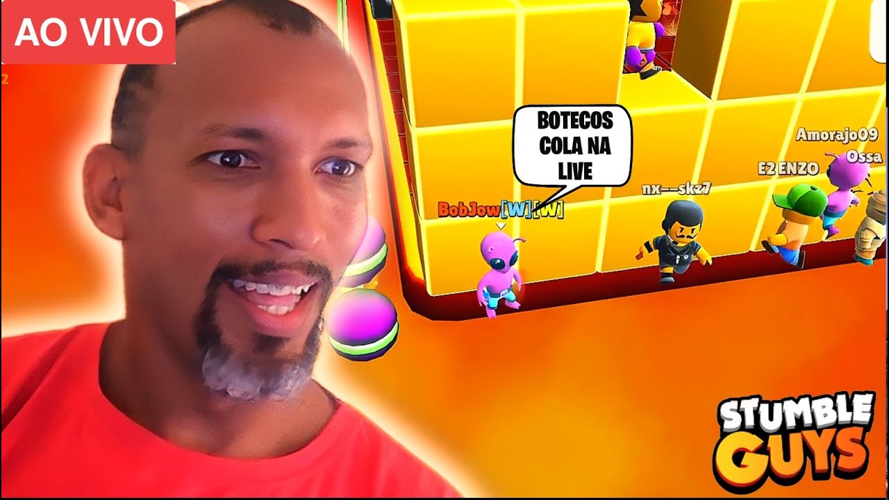 LIVE TESTE-OVERLAY PERSONALIZADO 🚀 STUMBLE GUYS + METAS SORTEIOS! 💥 ...