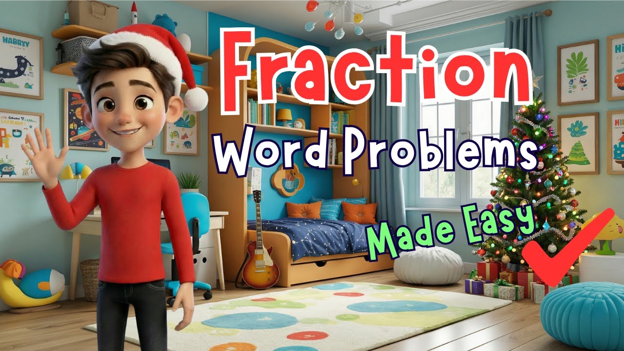 Fractions in Word Problems 🍕 Math for Kids with Lucas - YouTube