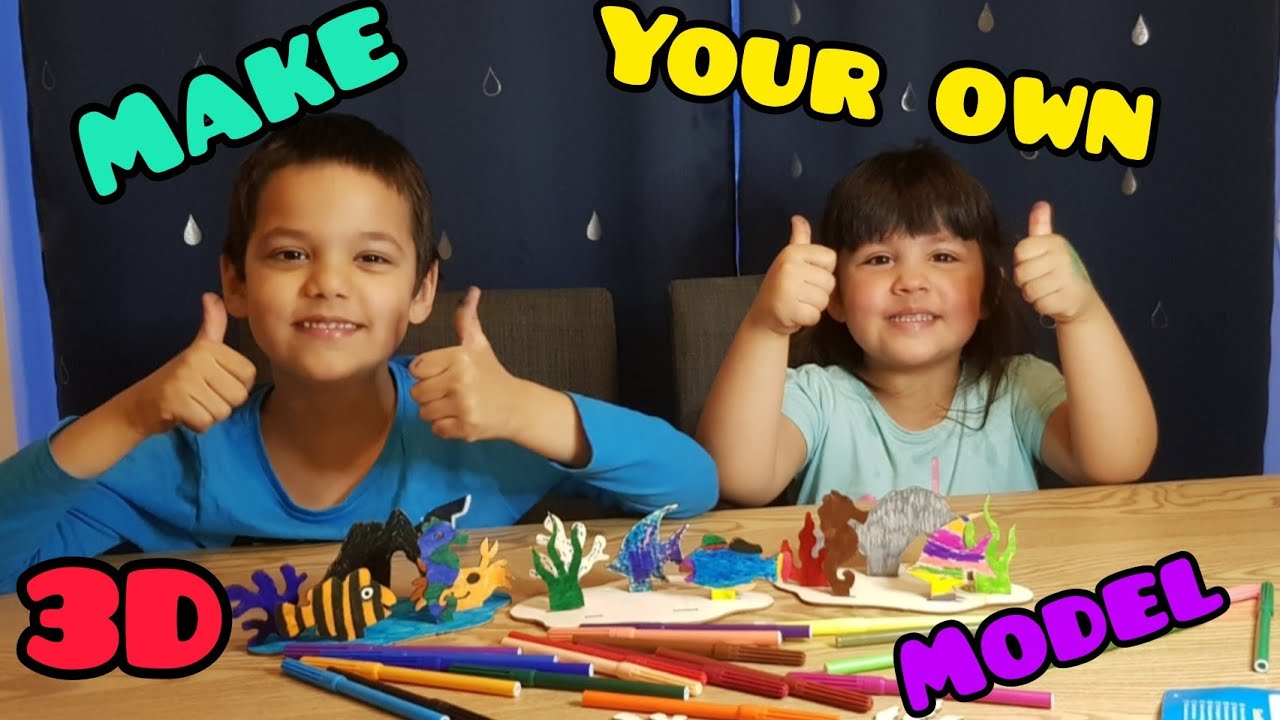 How to make 3D model/ Craft videos for kids/ Craft it/ Craft projects ...