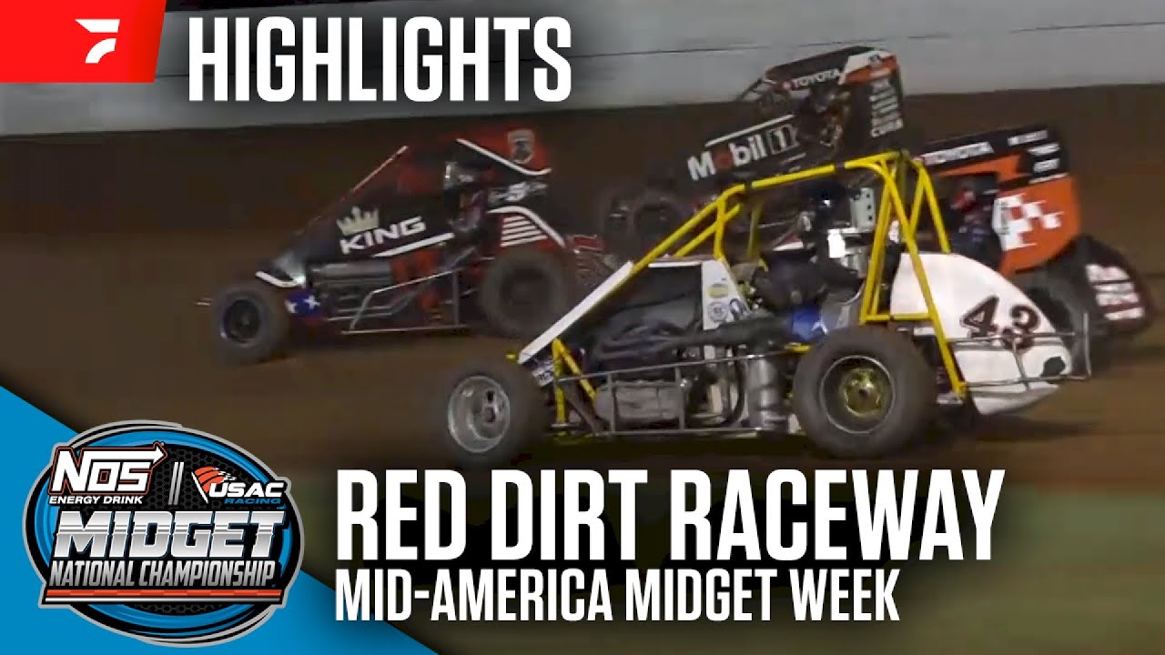 𝑯𝑰𝑮𝑯𝑳𝑰𝑮𝑯𝑻𝑺: USAC NOS Energy Drink National Midgets | Red Dirt Raceway ...