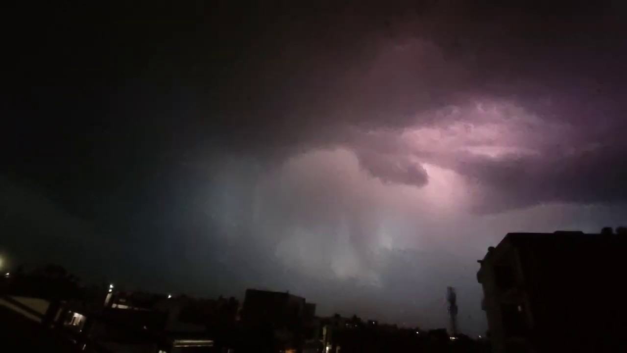 Monster clouds with extreme lightning HD VIDEO - YouTube