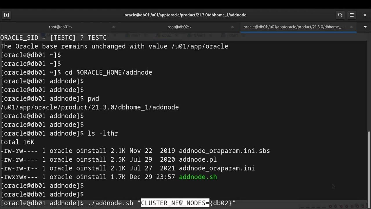 How to add a node in oracle RAC 21c extend oracle home - YouTube