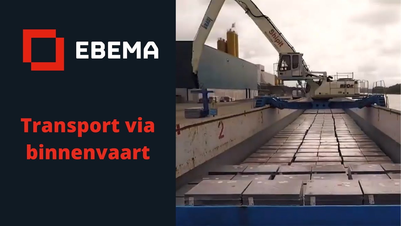 EBEMA transport via binnenvaart - YouTube