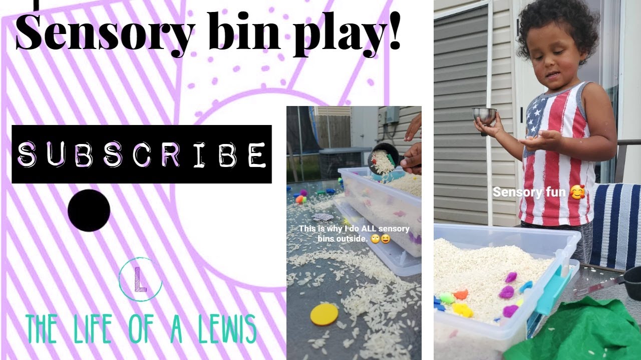 Sensory Bin Fun! Fine motor building for toddlers, preschool, kinder ...
