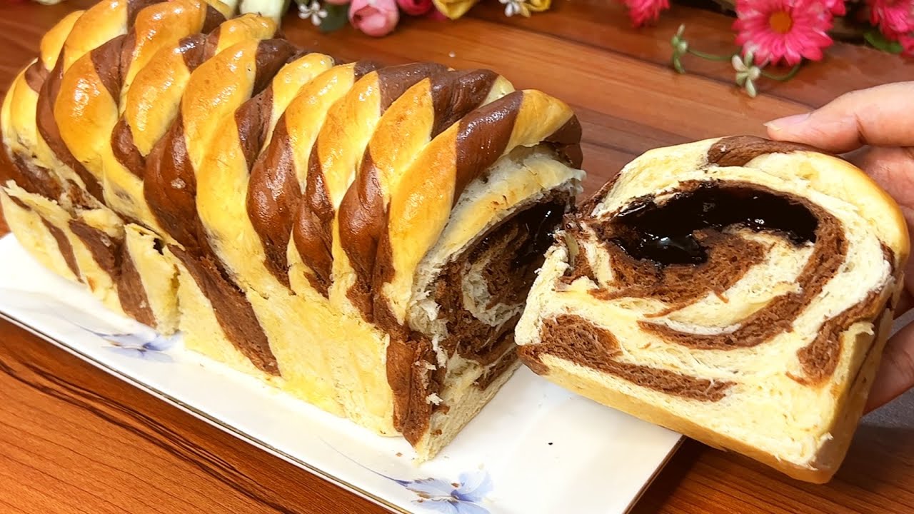 Chocolate Zebra Brioche Bread | বেকারীর মত নরম তুলতুলে চকলেট জেব্রা ...