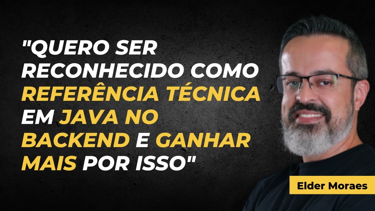 Quero ser reconhecido como referência técnica em Java no backend e ...