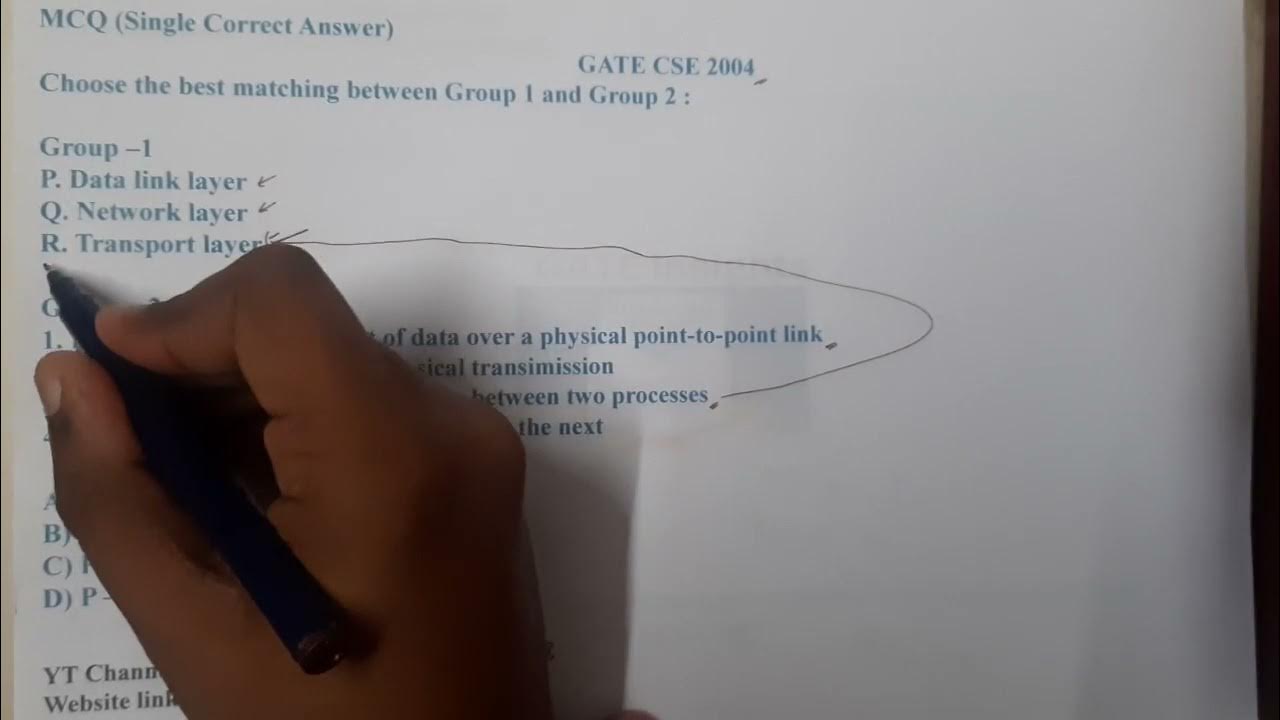 GATE CSE 2004 || Computer Networks || GATE Insights Version: CSE - YouTube