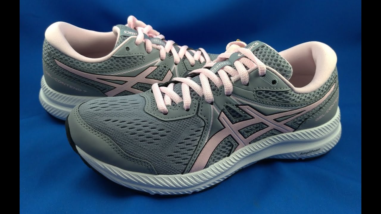 亞瑟士 ASICS 最新上市 女慢跑鞋 GEL-CONTEND 7 型號 1012A910-022 [28] - YouTube