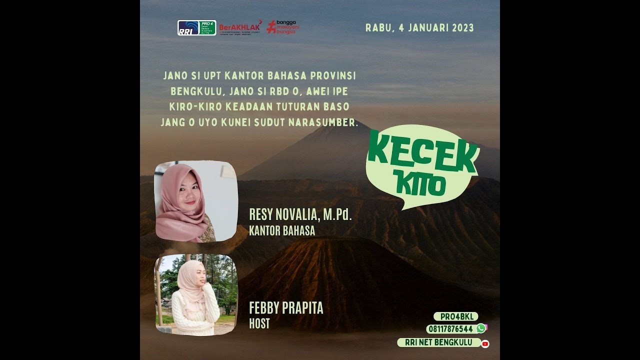 KECEK KITO "JANO UPT KANTOR BAHASA PROVINSI BENGKULU" - YouTube