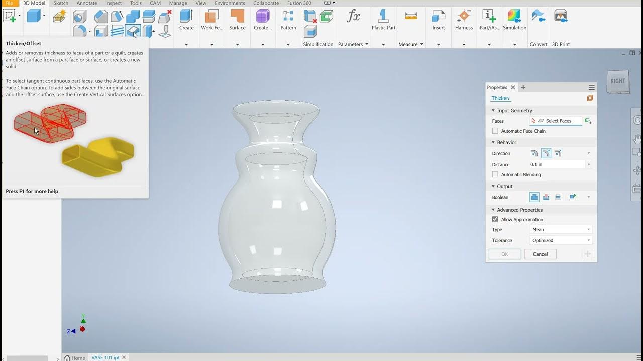 INVENTOR TUTORIAL FOR VASE BY EGE - YouTube