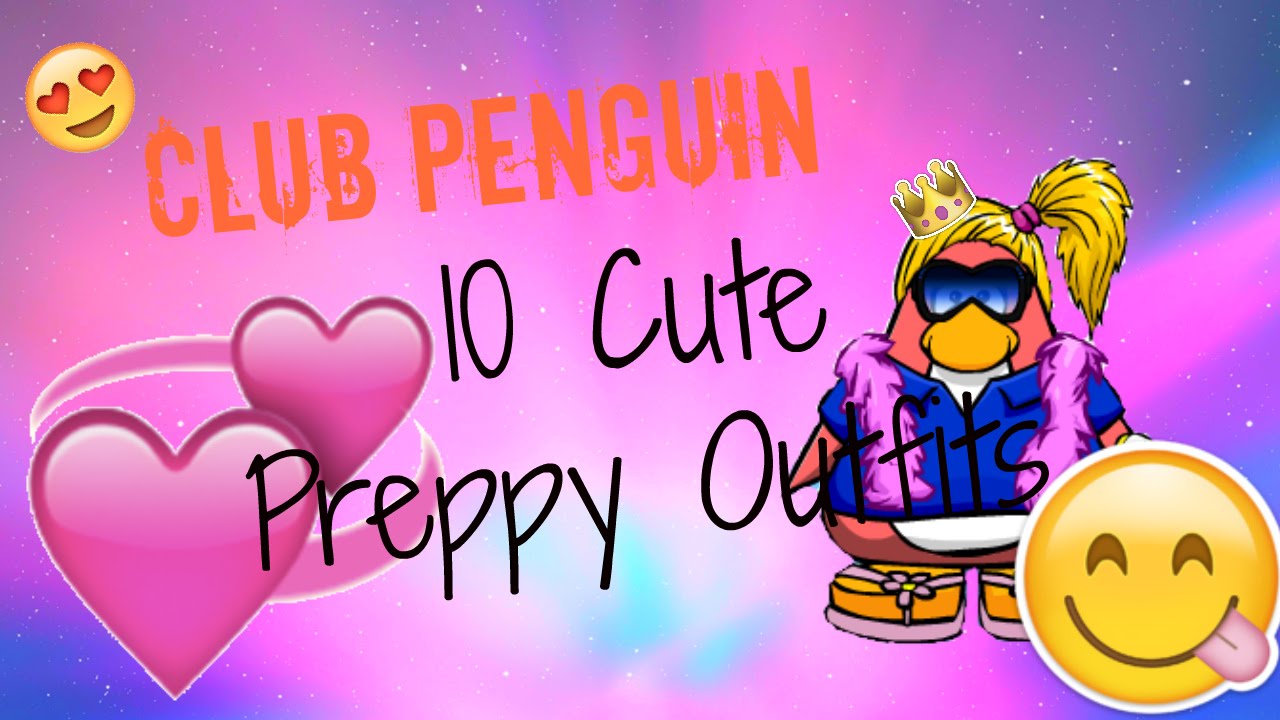 Club Penguin 10 Cute Preppy Outfits with Codes - YouTube