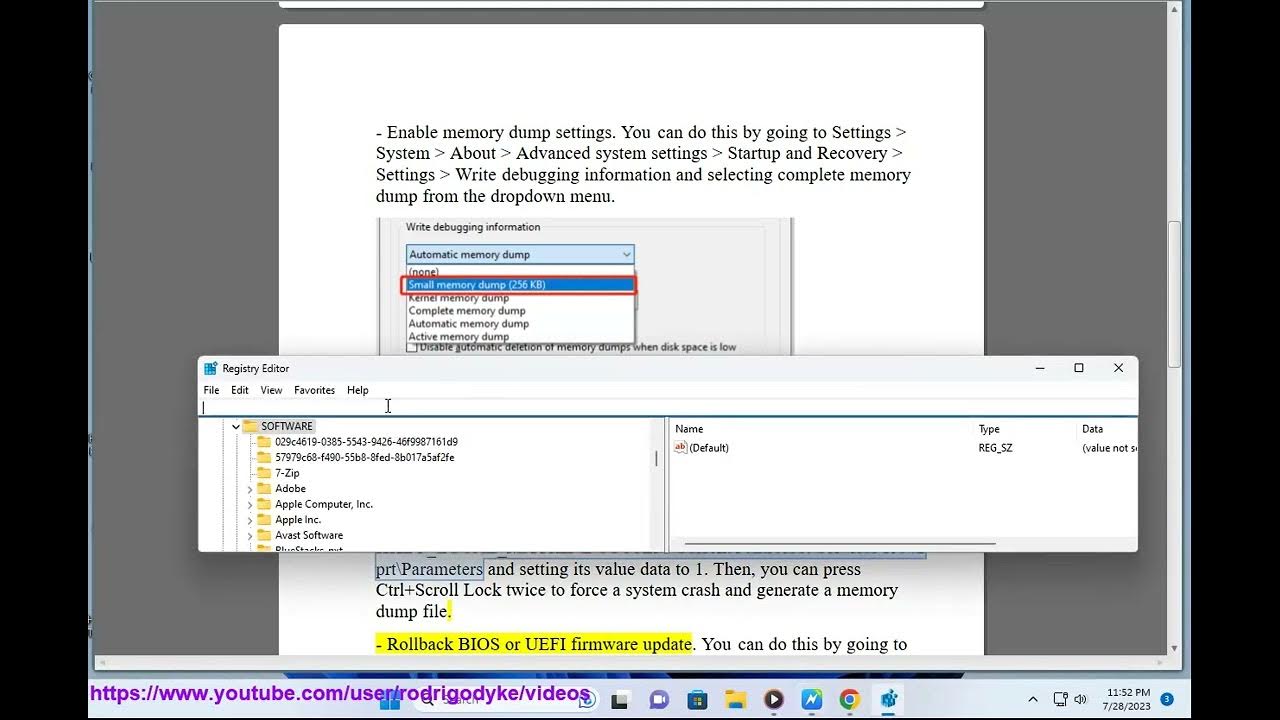Fix Crash Dump Initialization Failed Event Id 46 On Windows Youtube