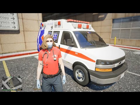 Gta 5 LSPDFR Playing As a Female AMR Paramedic First Responder - EMS Mods!