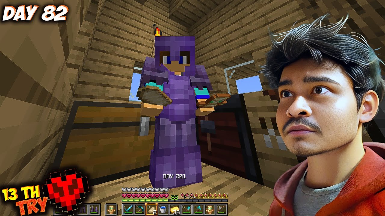DAY 82 OF 100 Days Minecraft Survival Journey on live Stream - YouTube