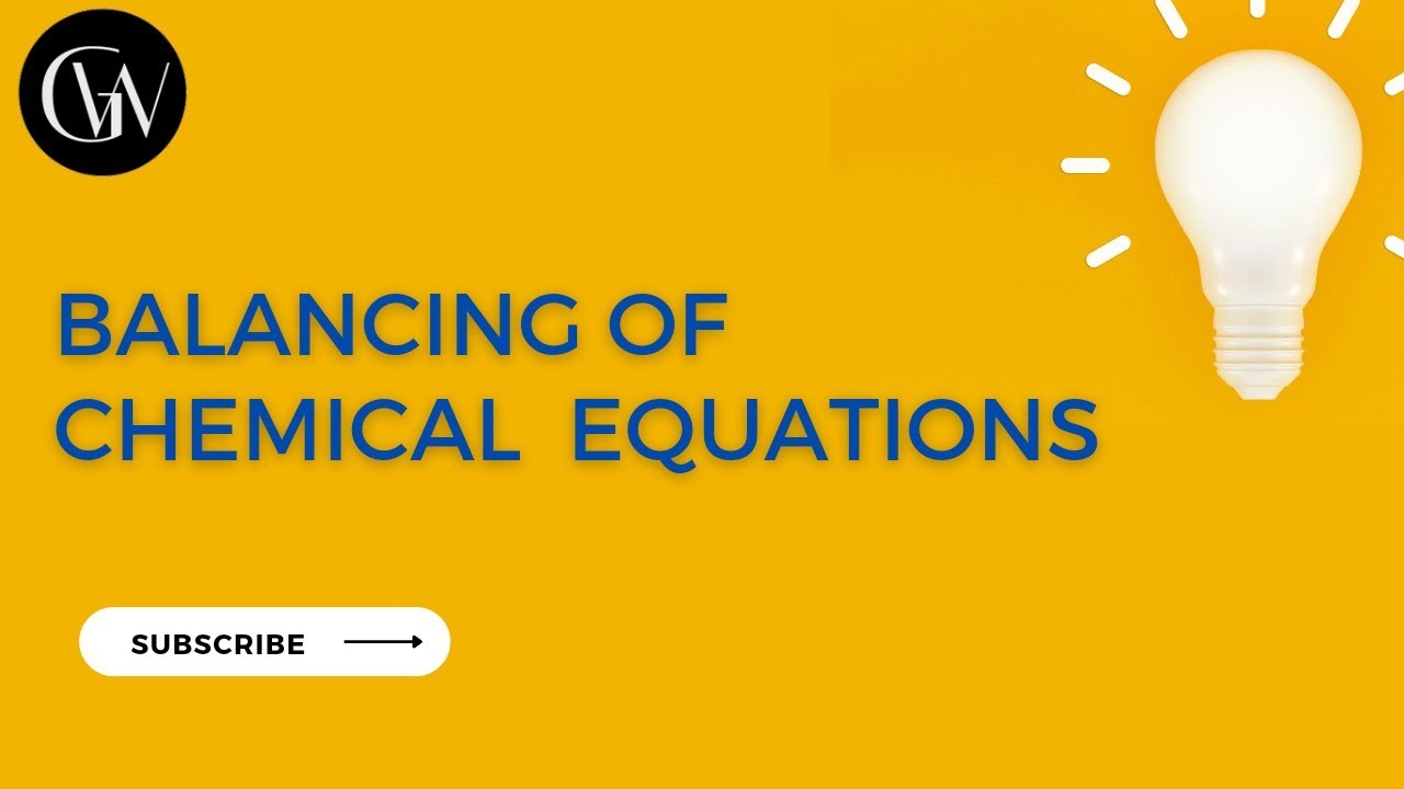 Balancing of a chemical equation - YouTube