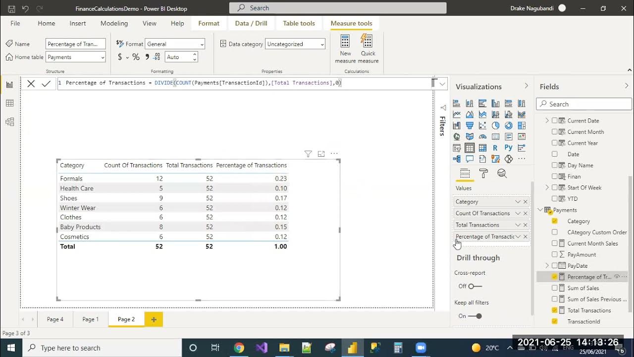 DAX Percentage Calculations - YouTube