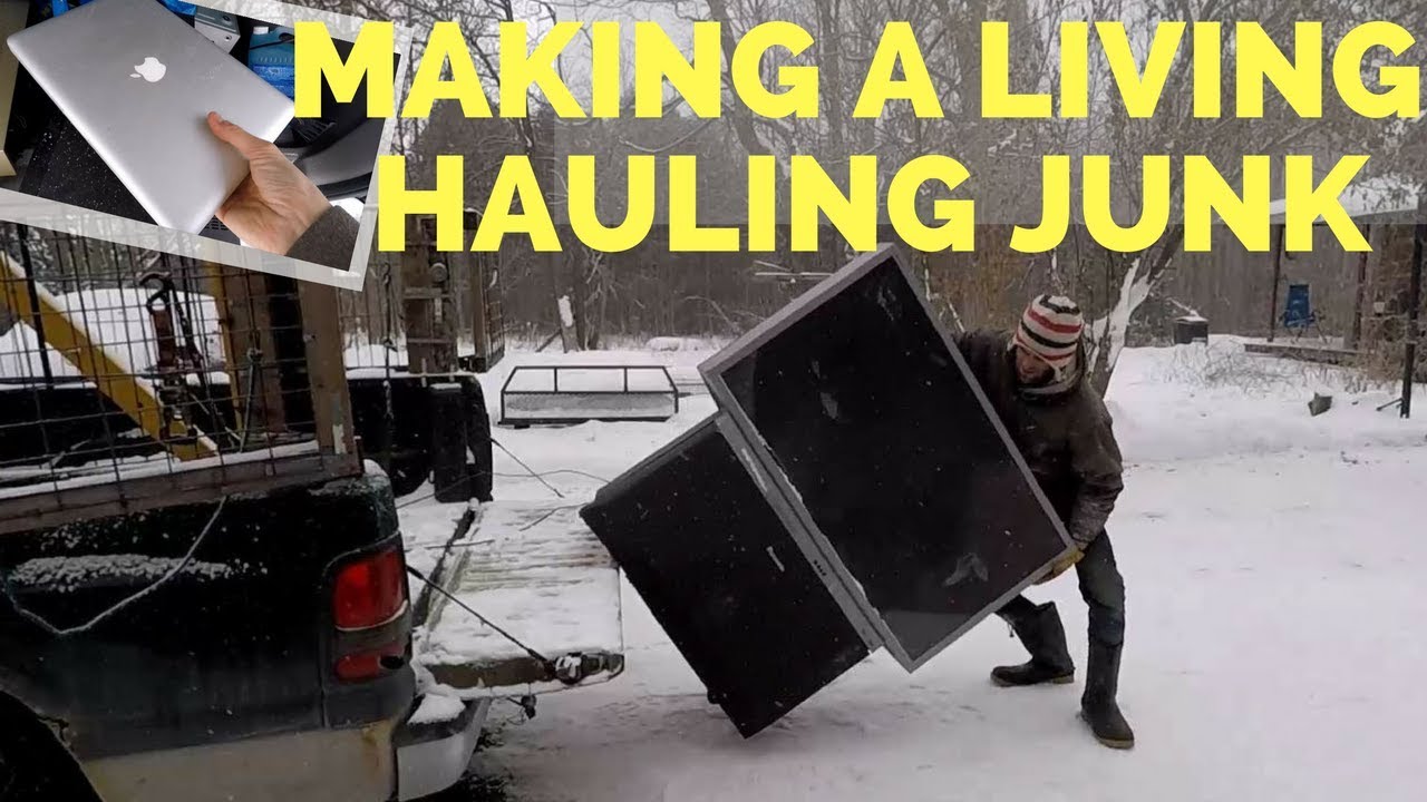 Picking up scrap. Working hard to find things for resell. A different ...