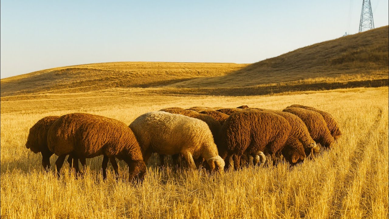 Peaceful Sheep Grazing Sounds 🐑 - YouTube