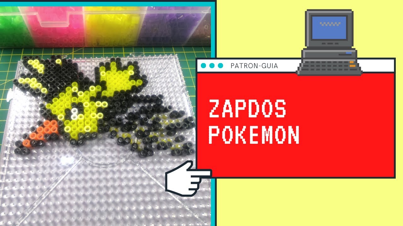 Pokemon legendario: Zapdos Perler Bead - YouTube
