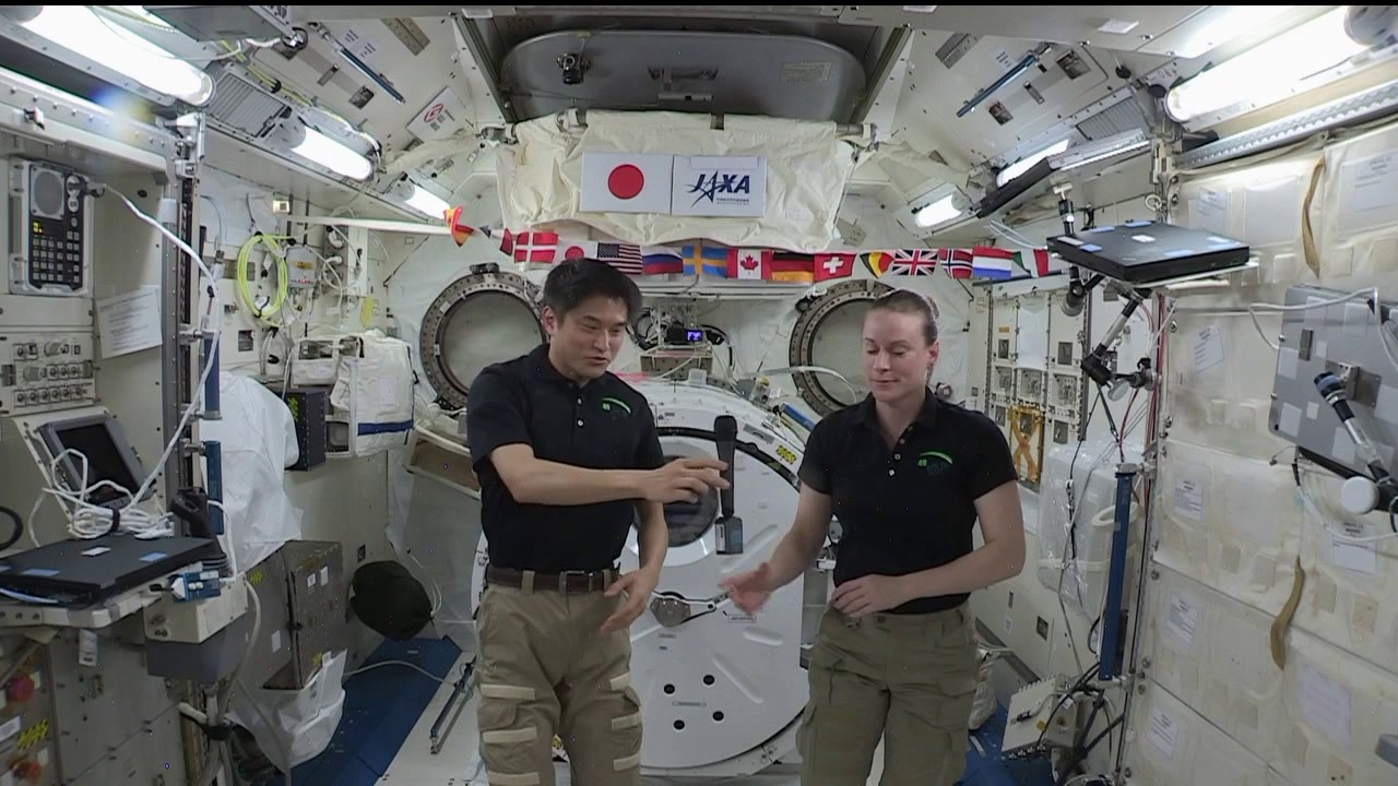Space Station Crew Members Accept Congratulations from Japanese Prime ...