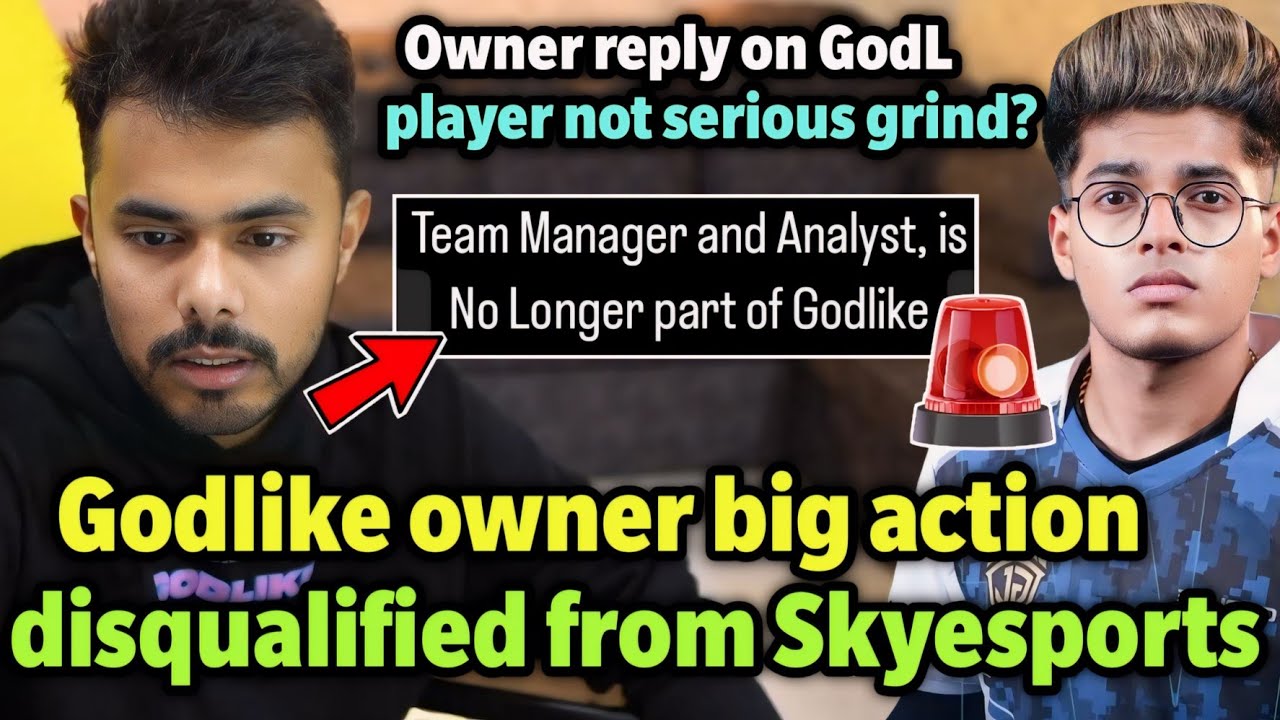 Godlike owner big action on disqualified from Skyesports 😳 Reply on ...