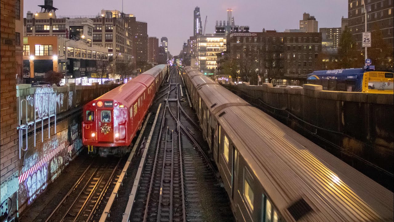 IRT Broadway Line Action w/ Train of Many Colors - 11/27/22 - YouTube