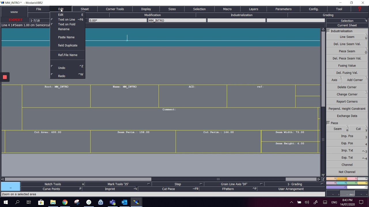 Naming a sheet pattern piece - YouTube